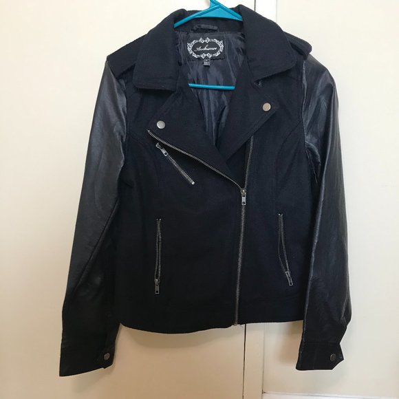 Ambiance | Jackets & Coats | Ambiance Half Leather Jacket | Poshmark